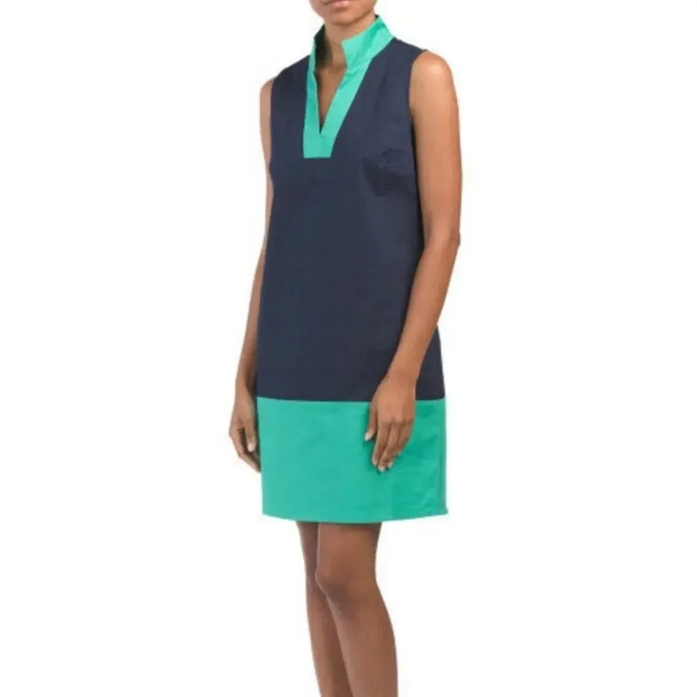 Sail to Sable | Dresses | Sail To Sable Kelly Green And Navy Shift ...